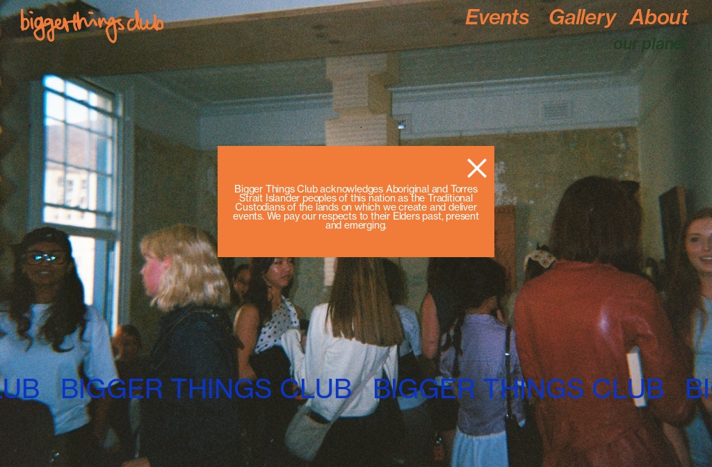 Bigger Things Club - social events for filling up your cup