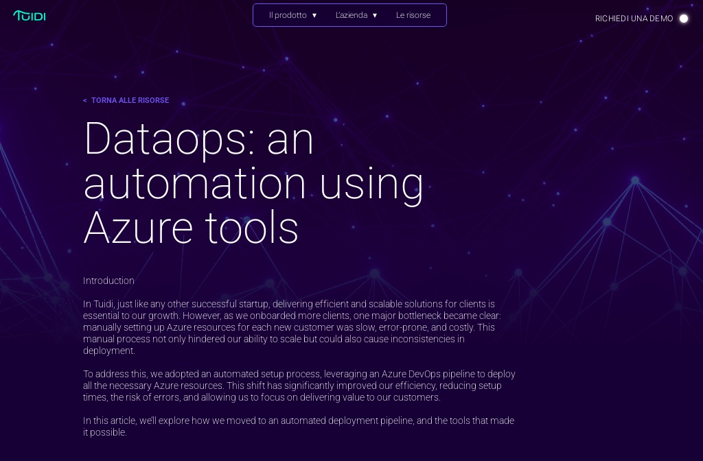 Tuidi — Dataops - an automation using Azure tools