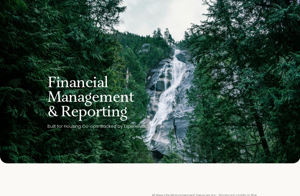 New Life Management Website — Financial Management & Reporting