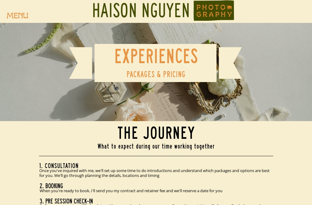 Haison Nguyen Photography — experiences